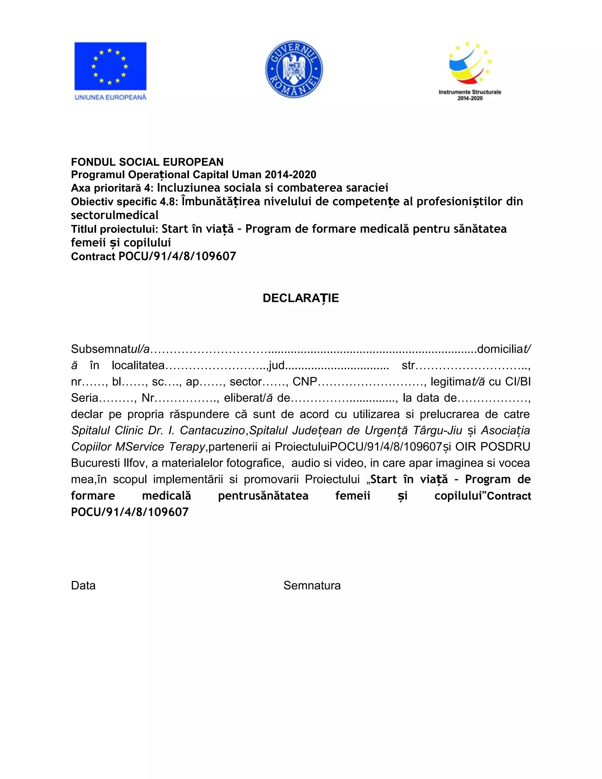 Declaratie pe propria raspundere | PDF