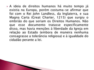 Declaração de direitos e os direitos humanos | PPTX