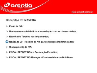 PRIMAVERA - Tratamento do IVA no ERP PRIMAVERA | PDF