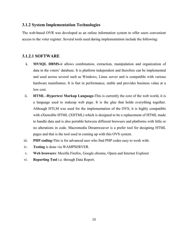 PROJECT REPORT_ONLINE VOTING SYSTEM | DOCX | Computing | Technology & Computing