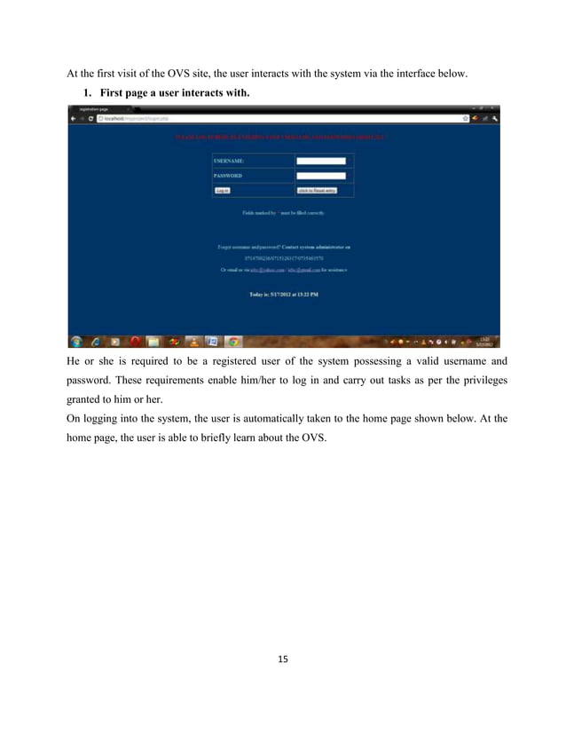 PROJECT REPORT_ONLINE VOTING SYSTEM | DOCX | Computing | Technology & Computing