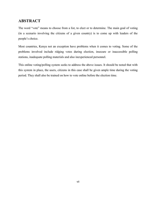 PROJECT REPORT_ONLINE VOTING SYSTEM | DOCX | Computing | Technology ...