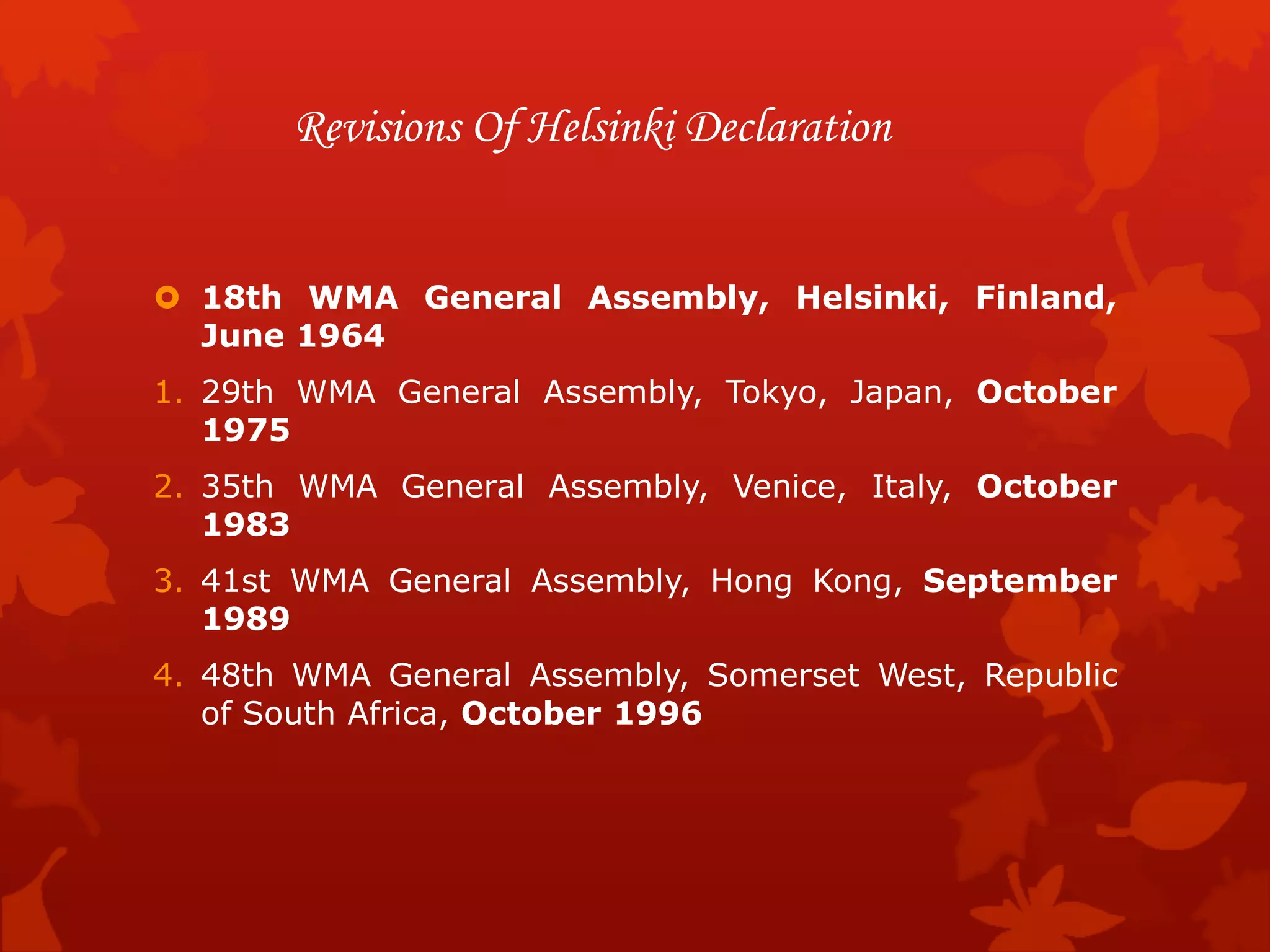 Declaration of-helsinki presantation | PDF