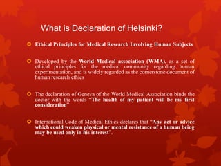 Declaration of-helsinki presantation | PDF
