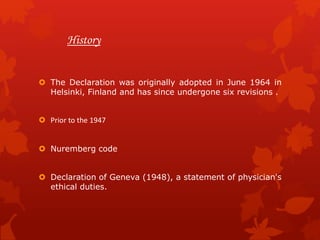 Declaration of-helsinki presantation | PDF