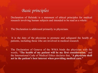 Declaration of-helsinki presantation | PDF