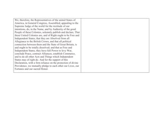 Declaration activity | DOCX