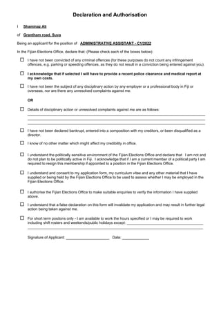 DeclarationForm.pdf | Crime & Harmful Acts to Individuals, Society ...