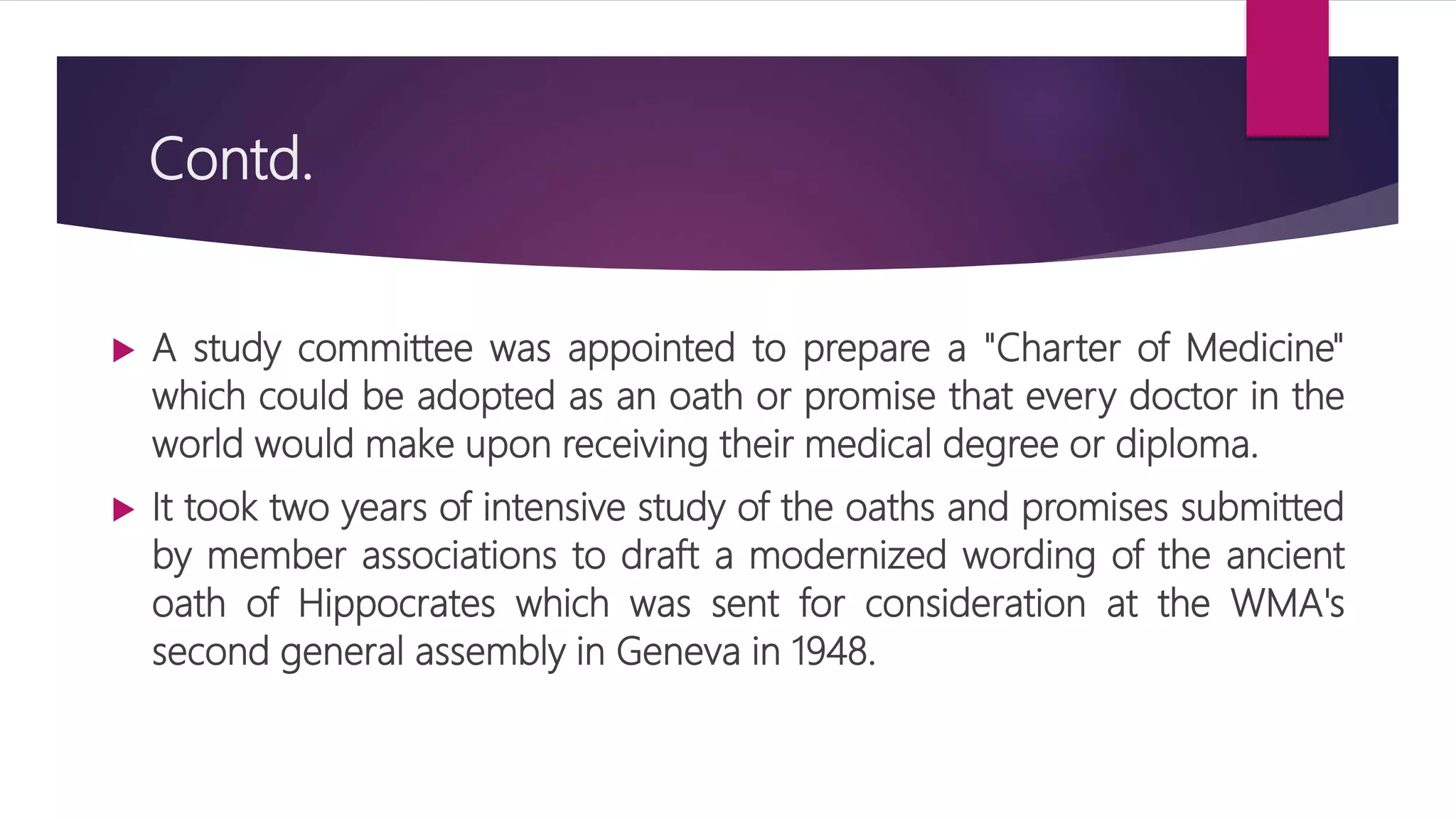 Declaration of Geneva and International Code of Medical Ethics..pptx