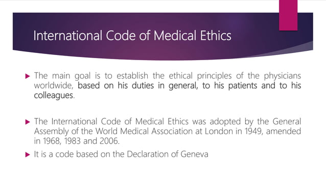 Declaration of Geneva and International Code of Medical Ethics..pptx ...