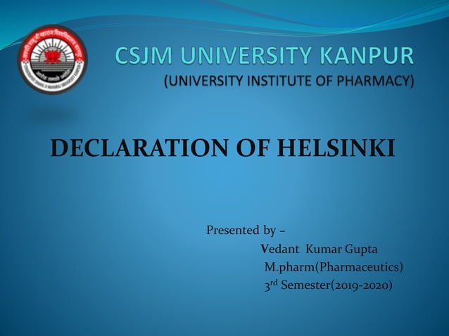 Declaration of helsinki | PPTX
