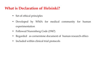 Declaration of Helsinki | PPTX
