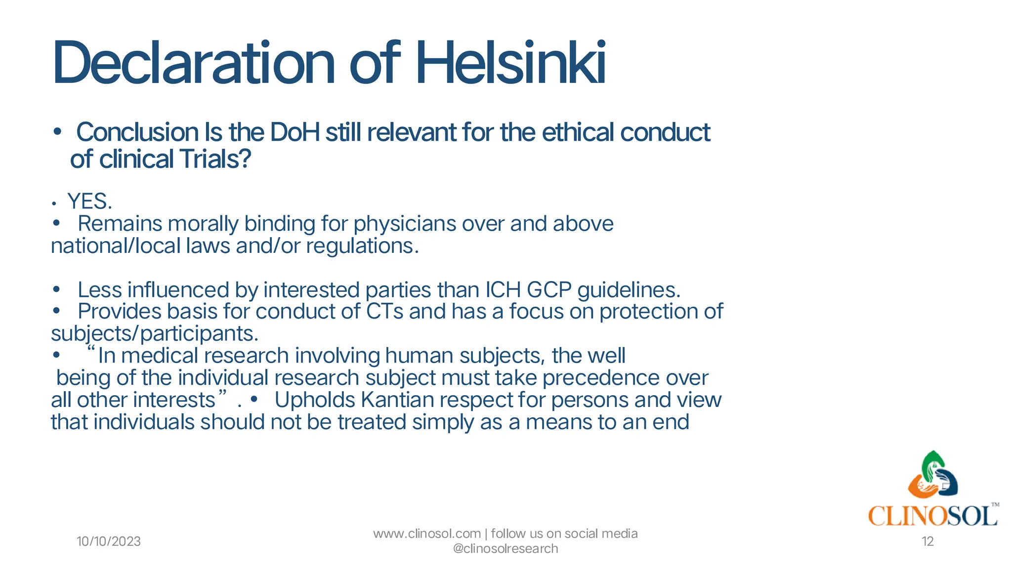 Declaration of Helsinki | PDF