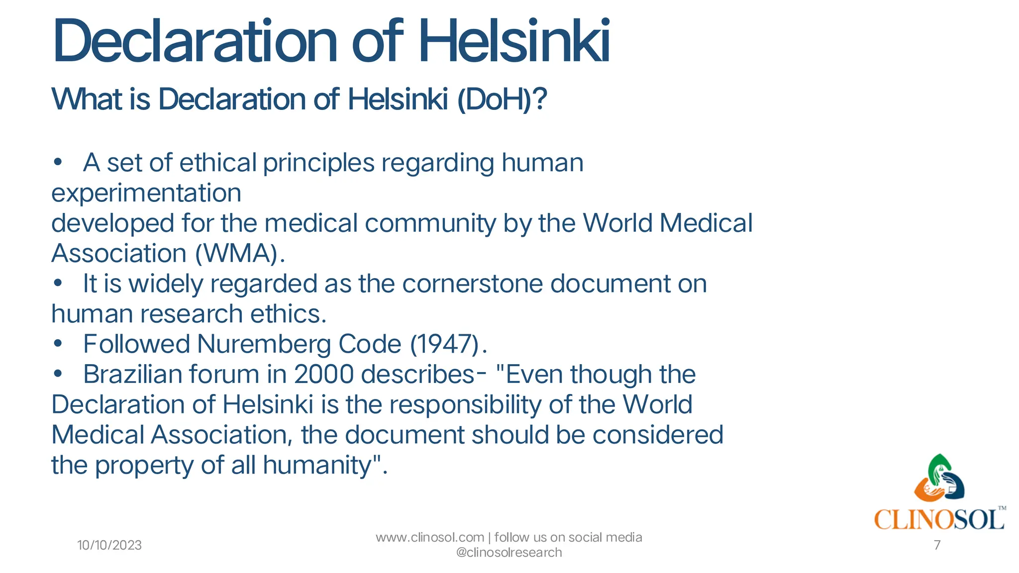 Declaration of Helsinki | PDF