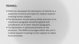 DECLARATION OF HELSINKI | PPTX