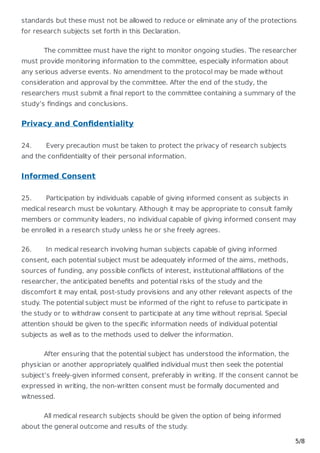 Declaration of Helsinki 2013 | PDF