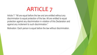 Declaration of human rights | PPT
