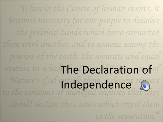 Declaration Of Independence | PPT