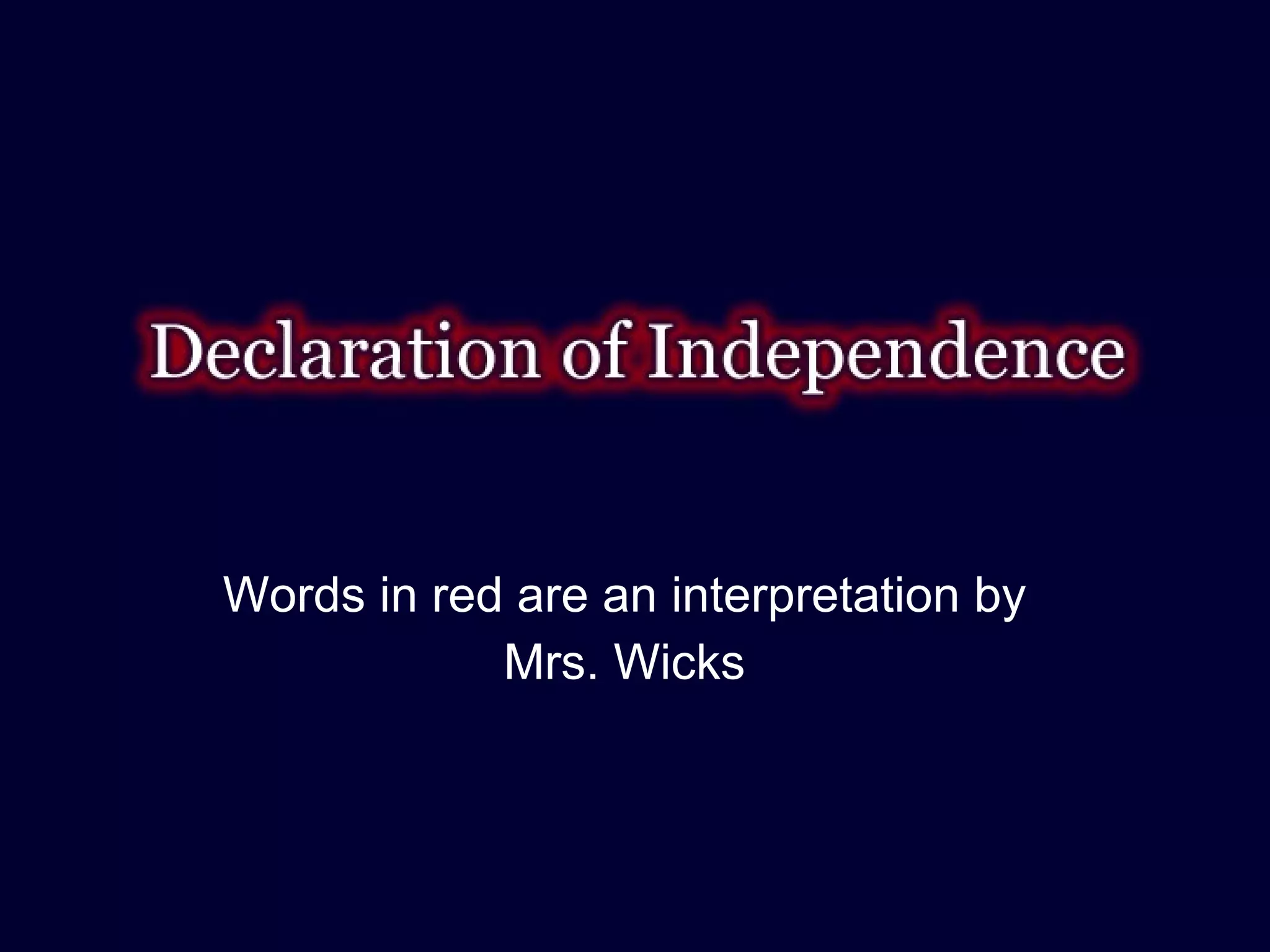 Declaration of Independence | PPT