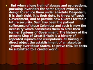 Declaration of independence | PPSX