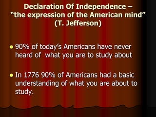 Declaration of independence | PPSX