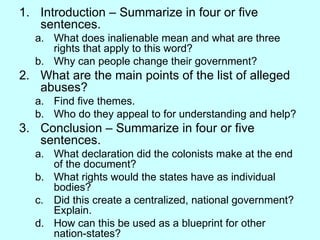 Declaration of independence | PPT