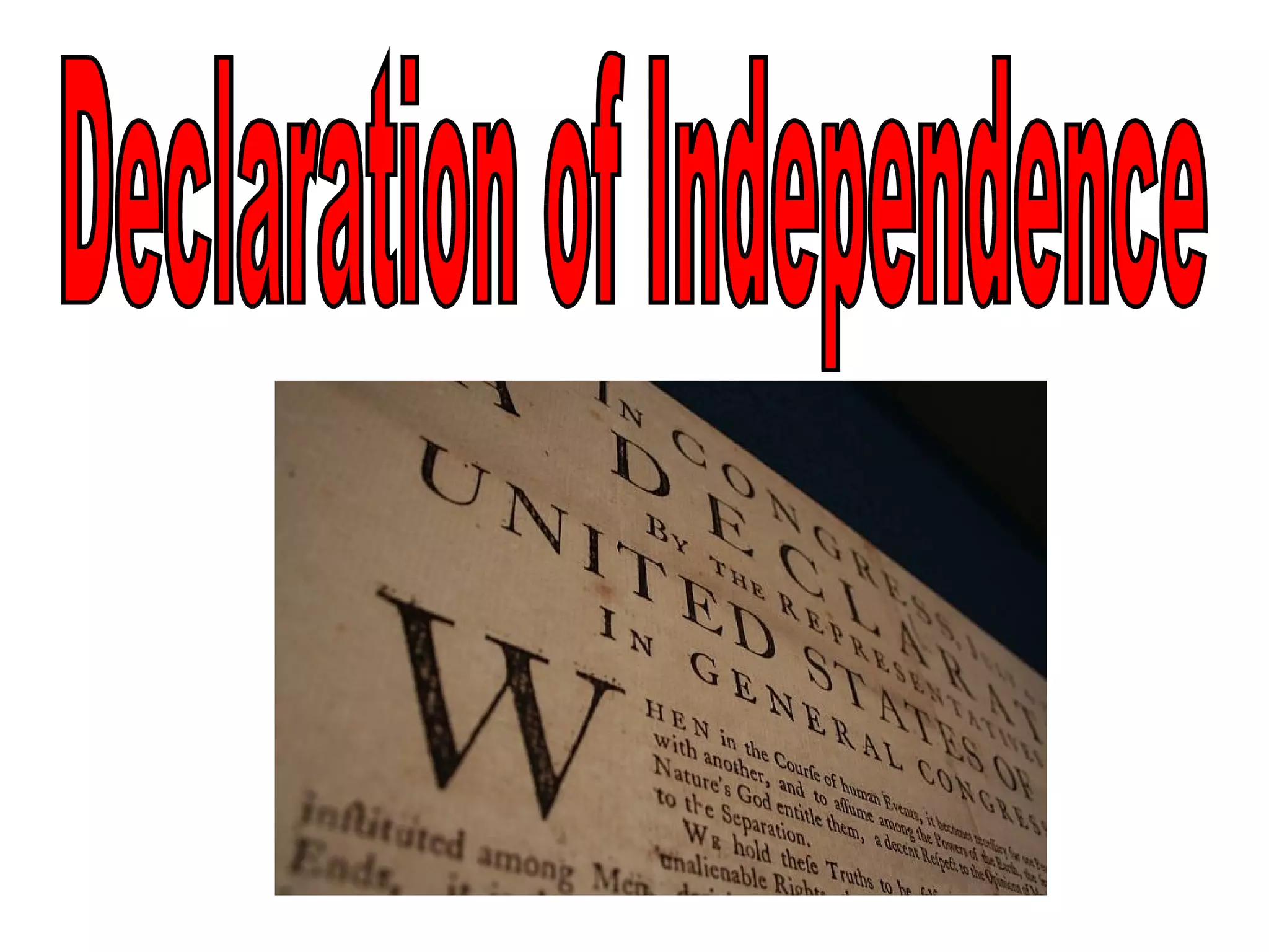 Declaration Of Independence | PPT