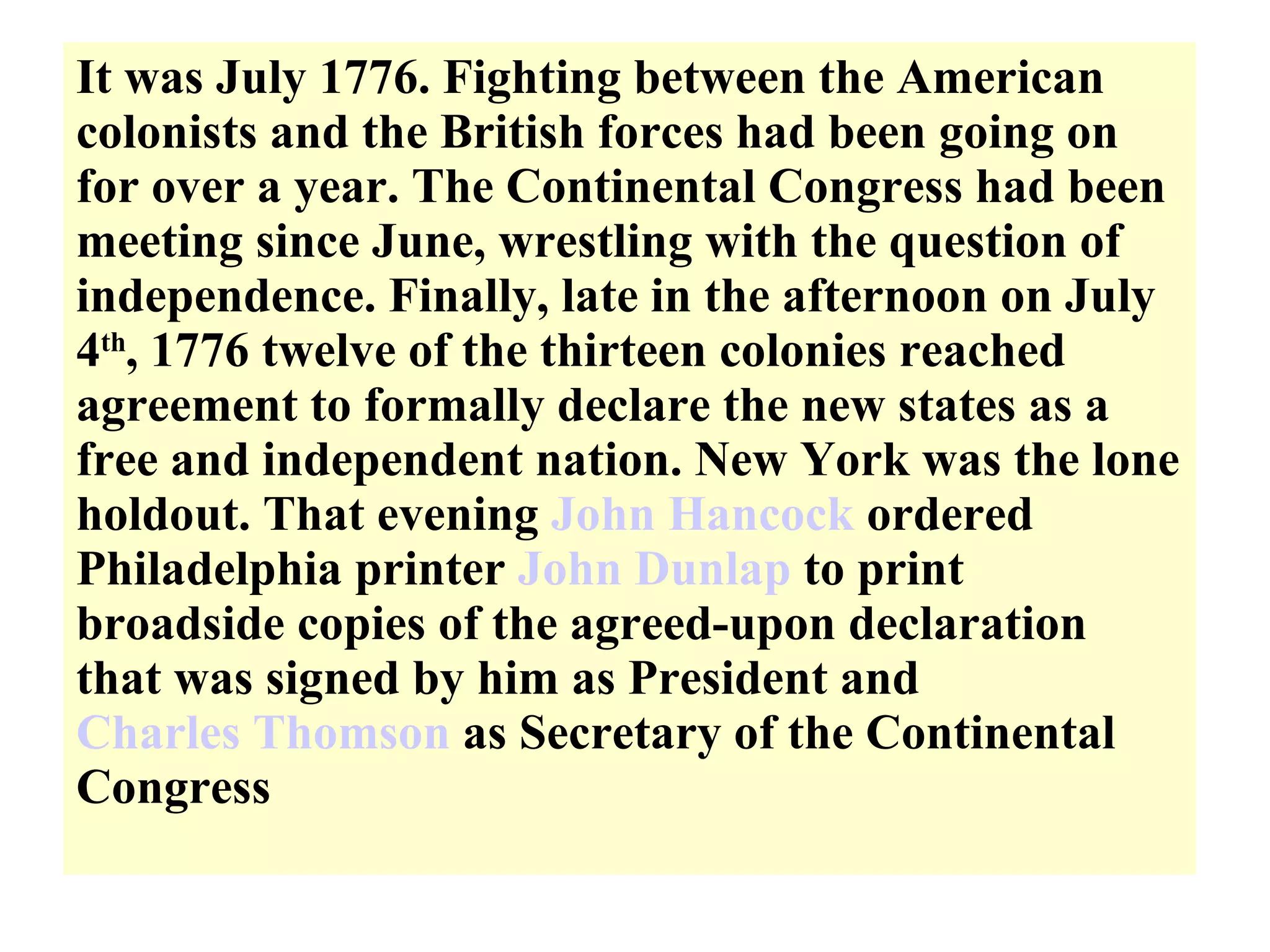 Declaration Of Independence | PPT