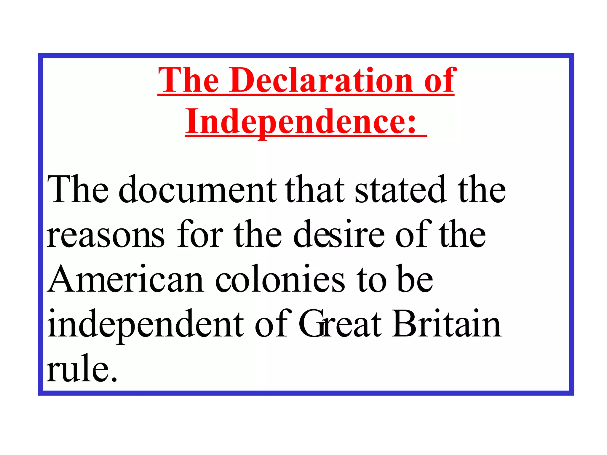 Declaration Of Independence | PPT