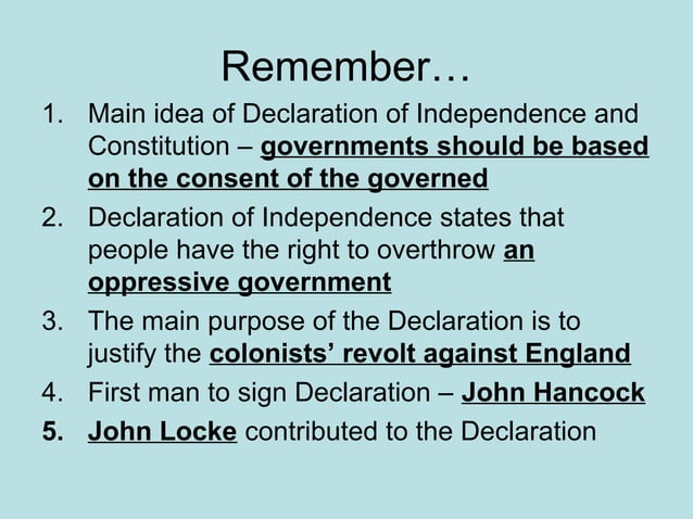 Declaration of independence | PPT