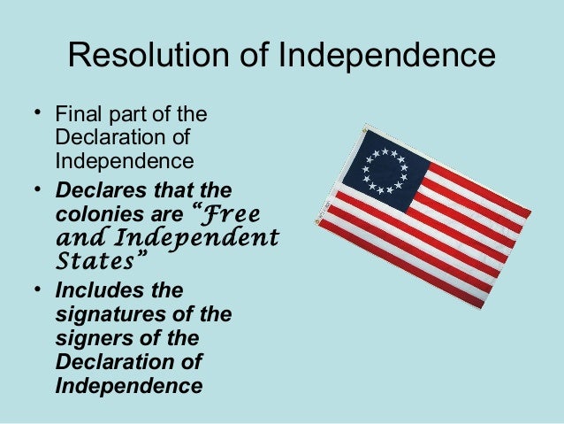 Declaration of independence