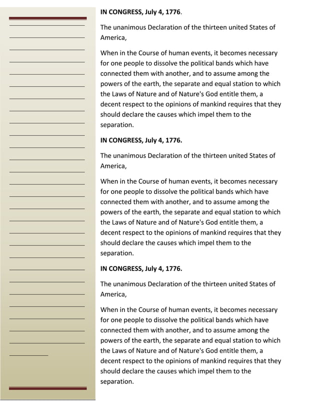 Declaration of independence analyze | PDF