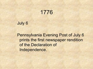 Declaration Of Independence Chronology | PPT