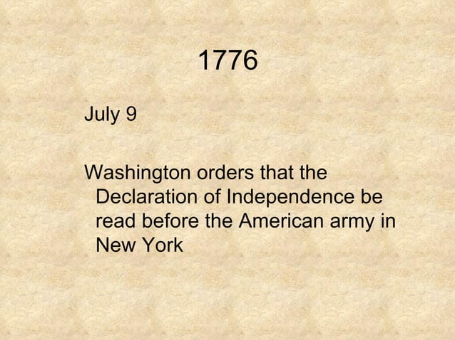 Declaration Of Independence Chronology | PPT
