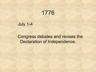 Declaration Of Independence Chronology | PPT