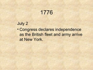 Declaration Of Independence Chronology | PPT