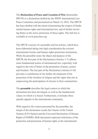 Declaration of peace and cessation of war booklet | PDF