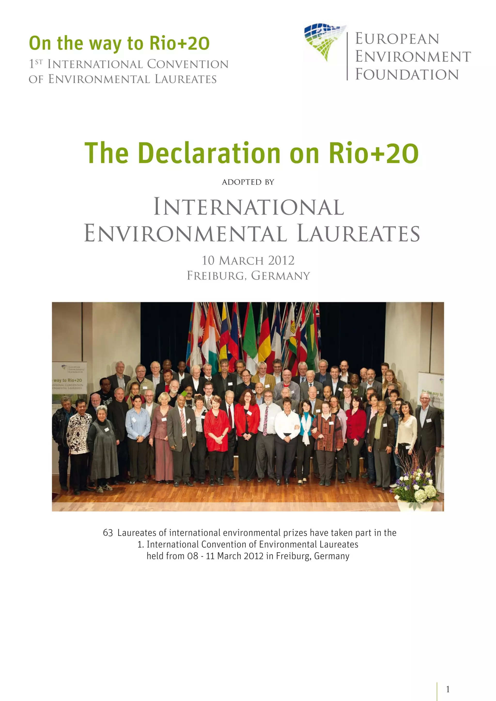 Declaration rio+20 environmental_laureates | PDF
