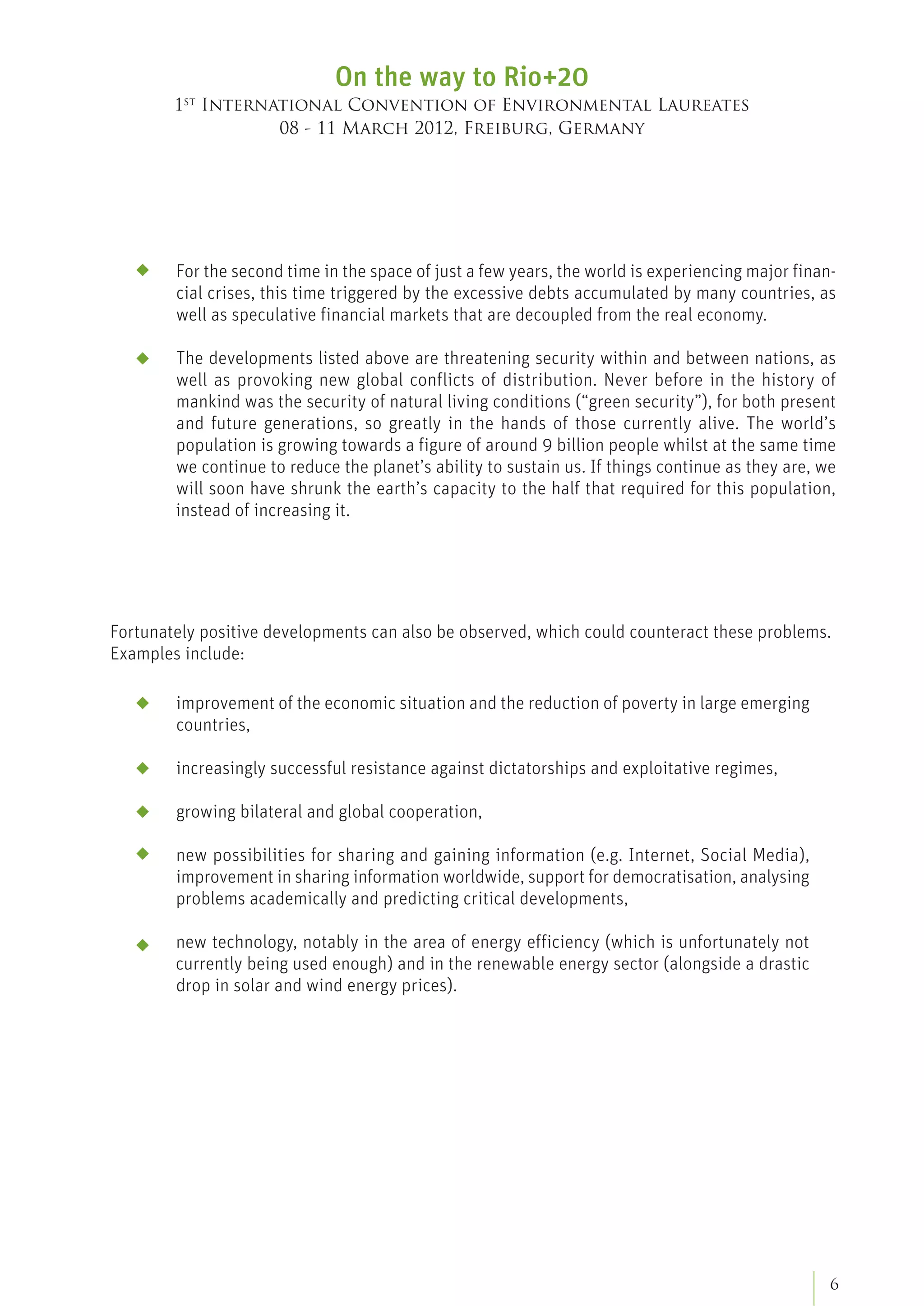 Declaration rio+20 environmental_laureates | PDF