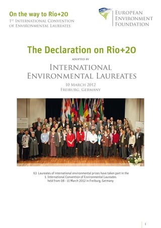 Declaration rio+20 environmental_laureates | PDF
