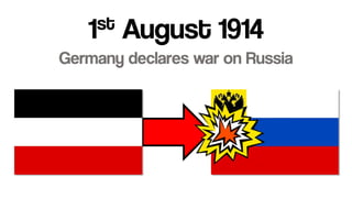 World War One - Declarations of War Timeline | PDF
