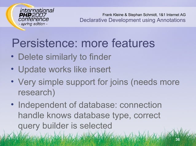 Declarative Development Using Annotations In Php Ppt 5350