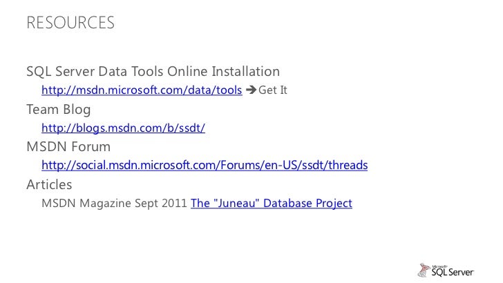 Declarative Database Development with SQL Server Data Tools Declarative Database Development with SQL Server Data Tools