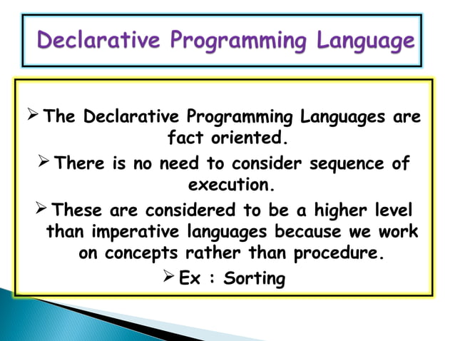 Declarative programming language | PPT Declarative programming language | PPT
