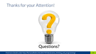 Declarative Thinking and Programming | PDF