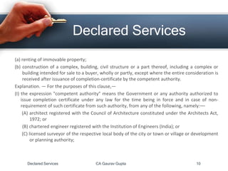 Declared services and Classification of Services | PPTX | Personal ...