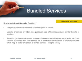 Declared services and Classification of Services | PPTX