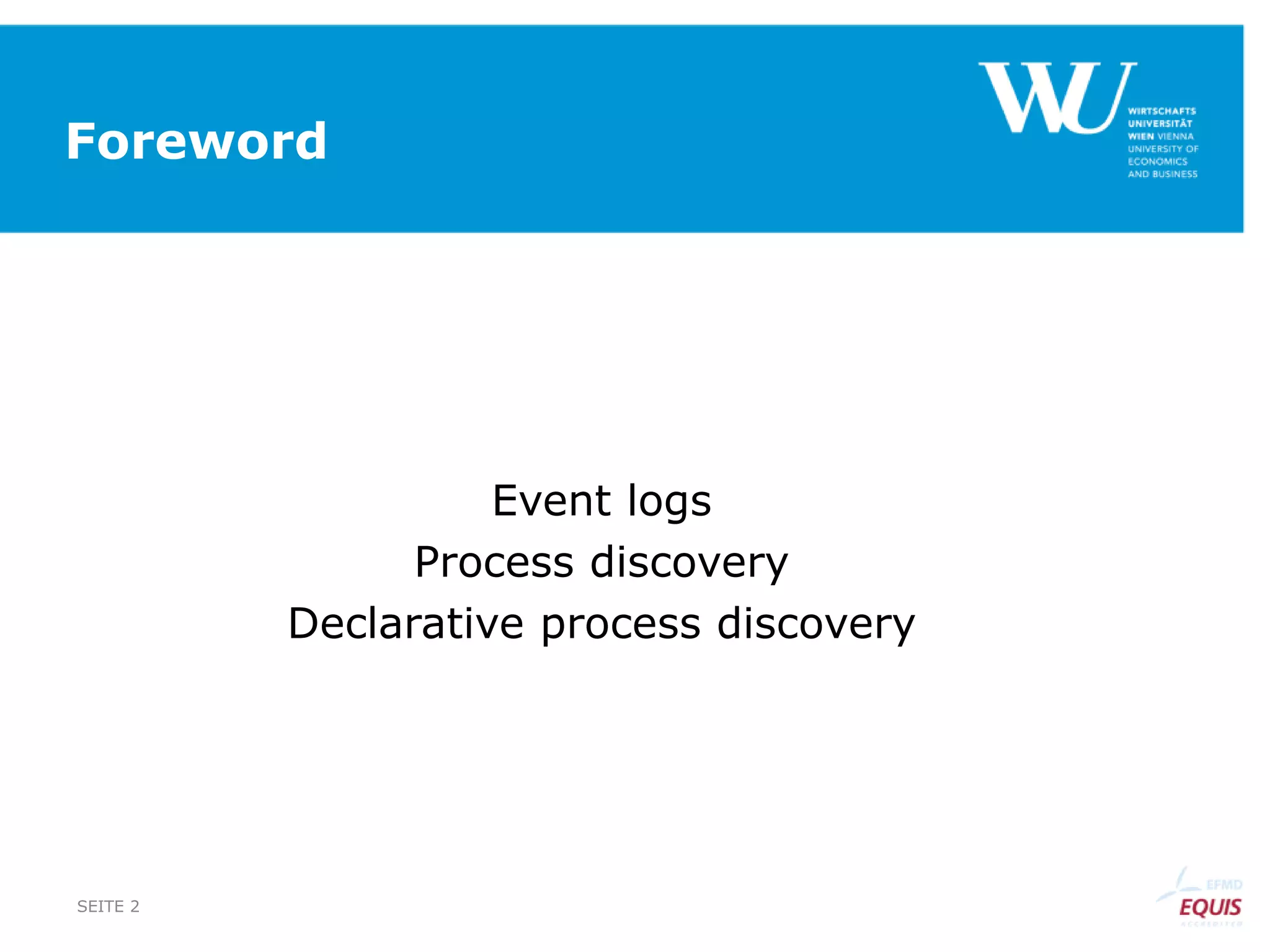 Ensuring Model Consistency in Declarative Process Discovery | PPT