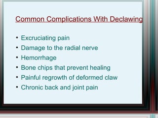 Declawing Speech Pp | PPT