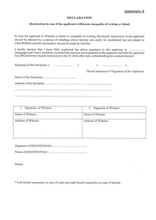 Declaration for Blind | DOCX